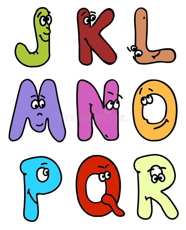 Cartoon abc set 2. vector stock vector. Illustration of text - 10916258