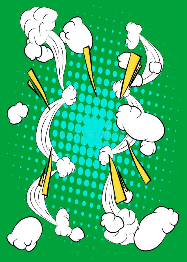 Super Cartoon Abstract Background, Comic Book Backdrop. Retro Vector ...