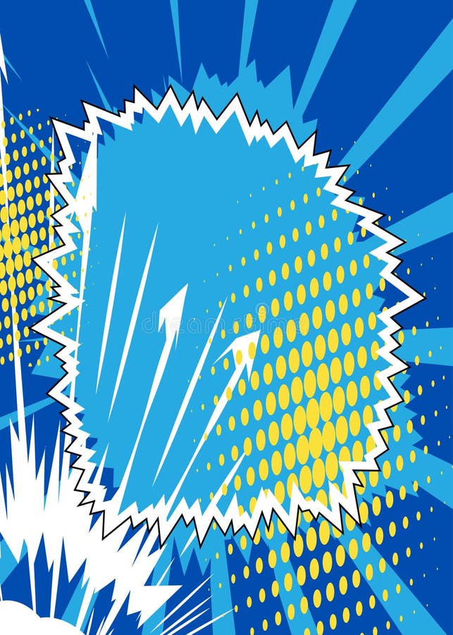 Super Cartoon Abstract Background, Comic Book Backdrop. Retro Vector ...