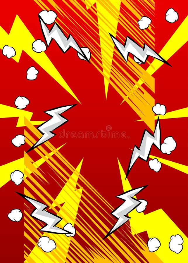 Cartoon Abstract Background, Comic Book Backdrop. Retro Vector Comics ...