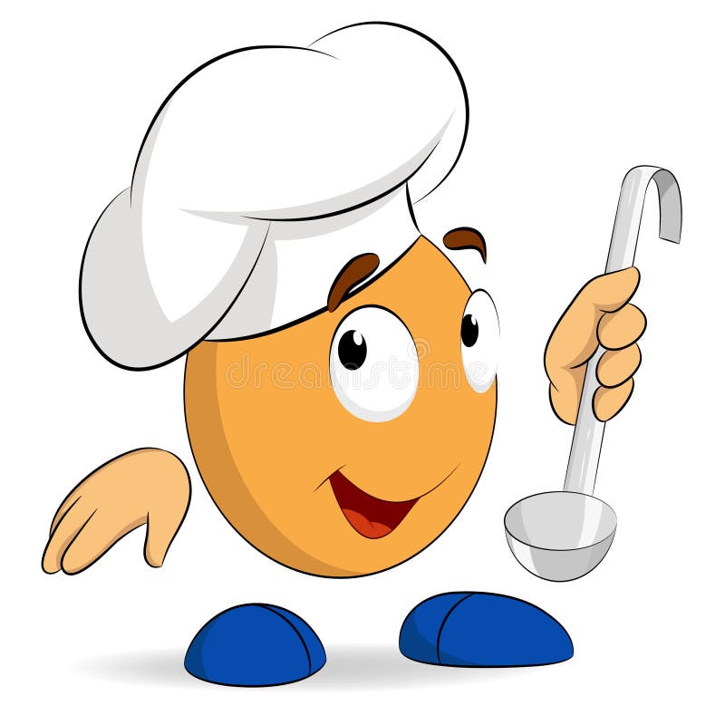 Cartoon Abstract Cute Character Cook Chef Stock Vector - Illustration ...