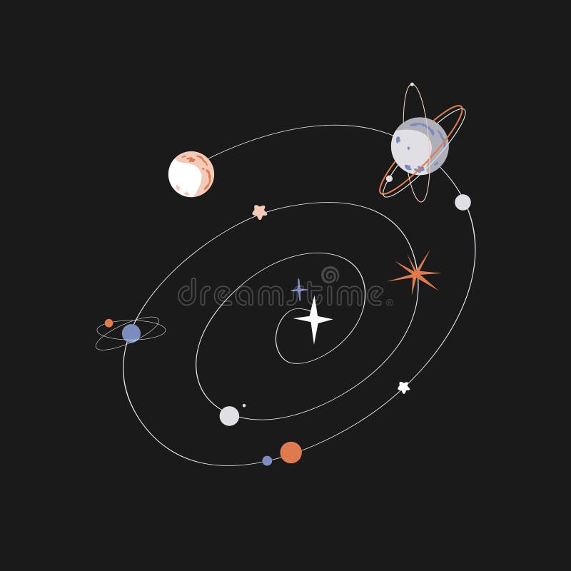 Cartoon Abstract Spiral Galaxy Isolated Design Element. Space Galaxy ...