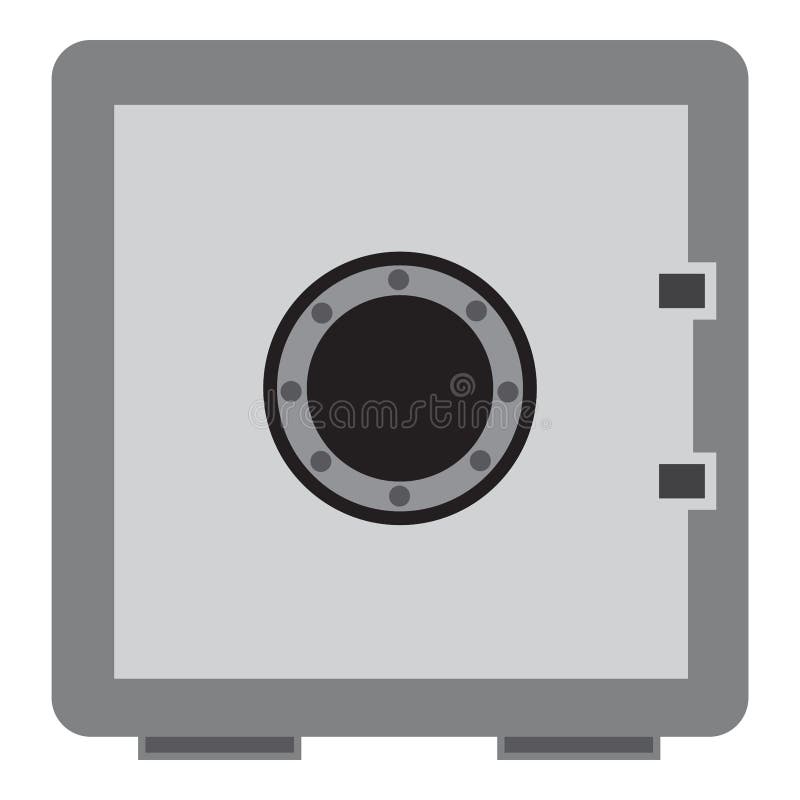 Cartoon safe stock vector. Illustration of icon, finance - 258193612