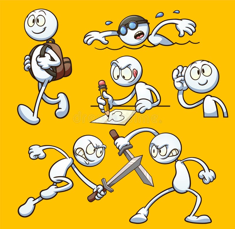 Cartoon_actions stock vector. Illustration of cartoon - 98405271