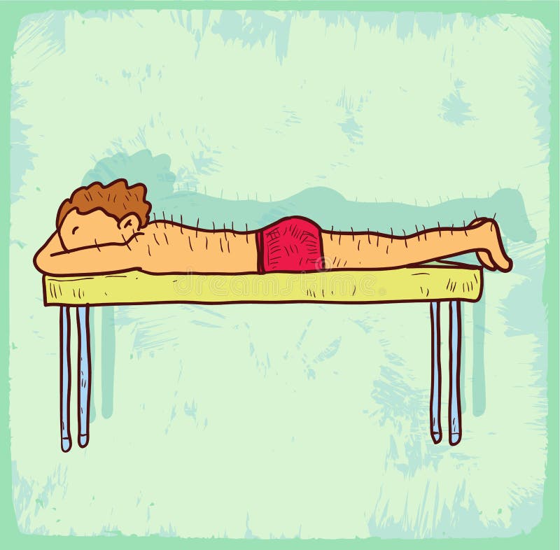 Drawing Acupuncture Point EX-HN4 Yuyao, 3D Illustration Stock ...