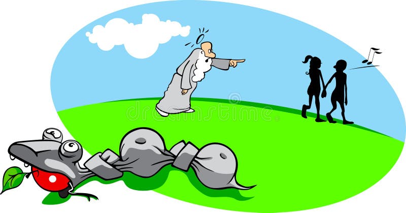 Eve holding a red apple stock vector. Illustration of genesis - 7576953