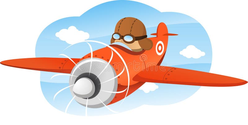 Cartoon aeroplane stock illustration. Illustration of locations - 86682010