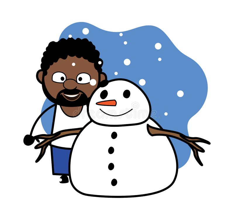 Cartoon African American Man Happy Birthday Wishes Stock Illustration ...