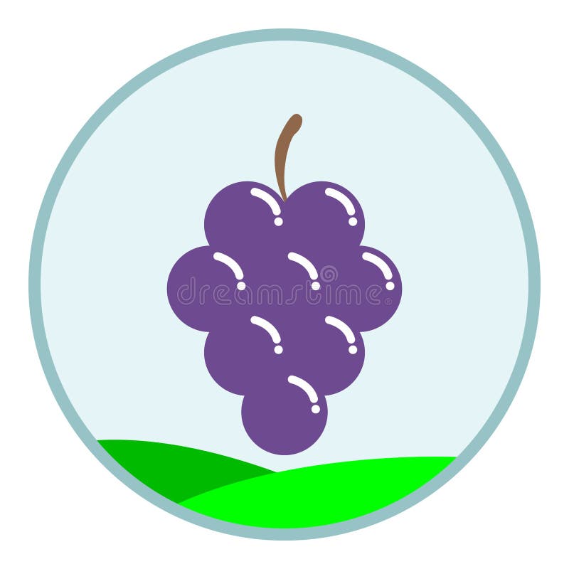 Cartoon grape stock vector. Illustration of vector, grape - 258198343