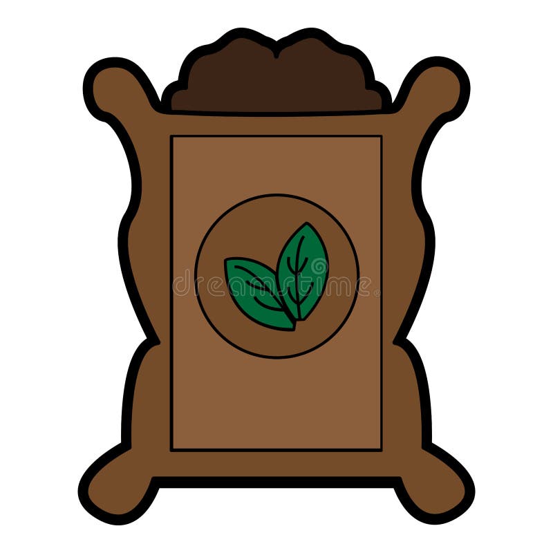 Cartoon seed sack stock vector. Illustration of seed - 258326092