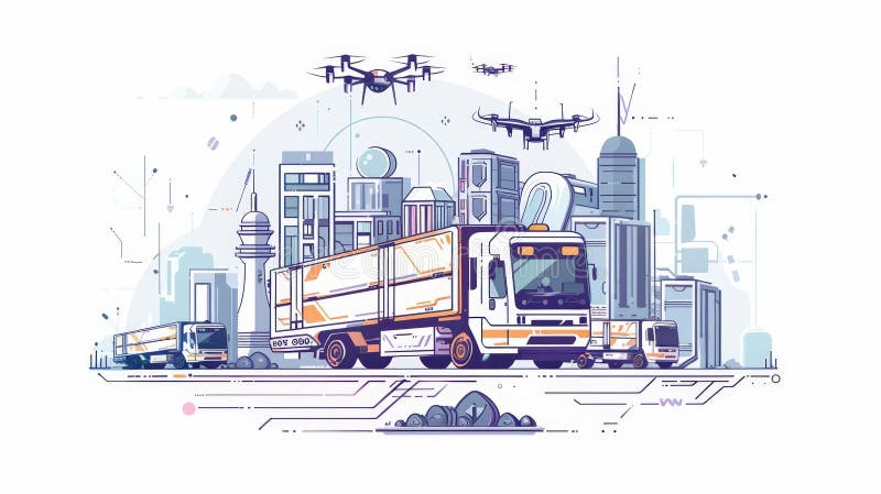 Aidriven Logistics Hub Stock Illustrations – 9 Aidriven Logistics Hub ...