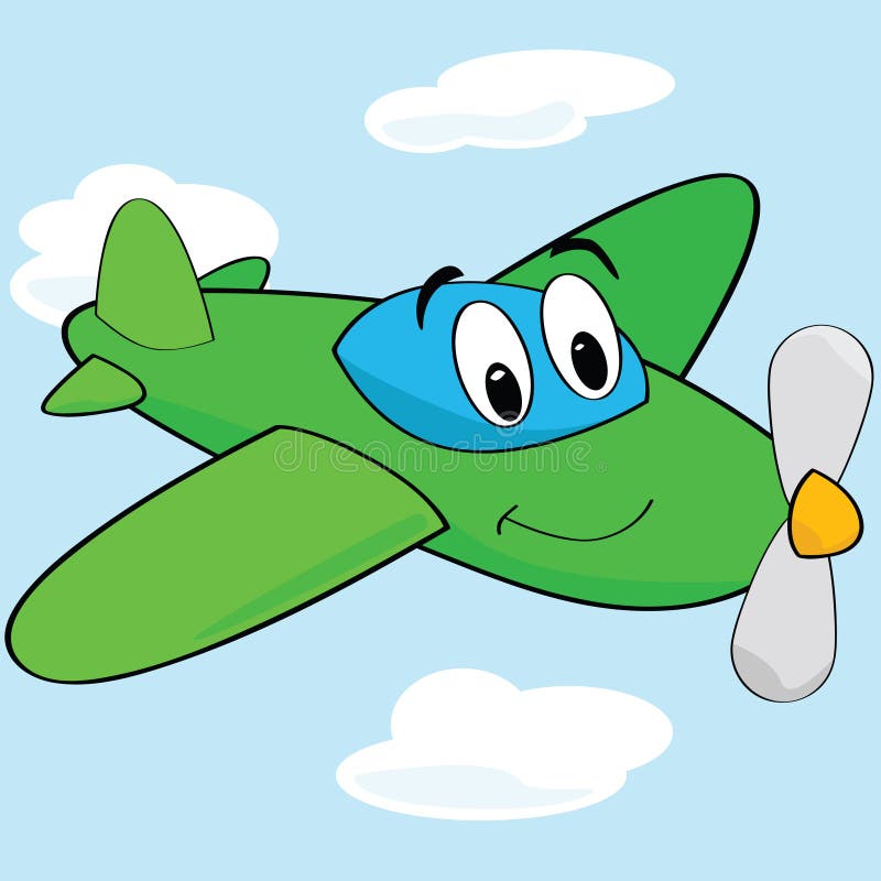 Cartoon airplane stock vector. Illustration of cute, humor - 15218385