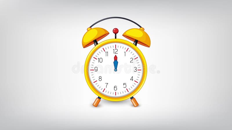 12.00 Cartoon Alarm Clock stock footage. Video of resolution - 320631146