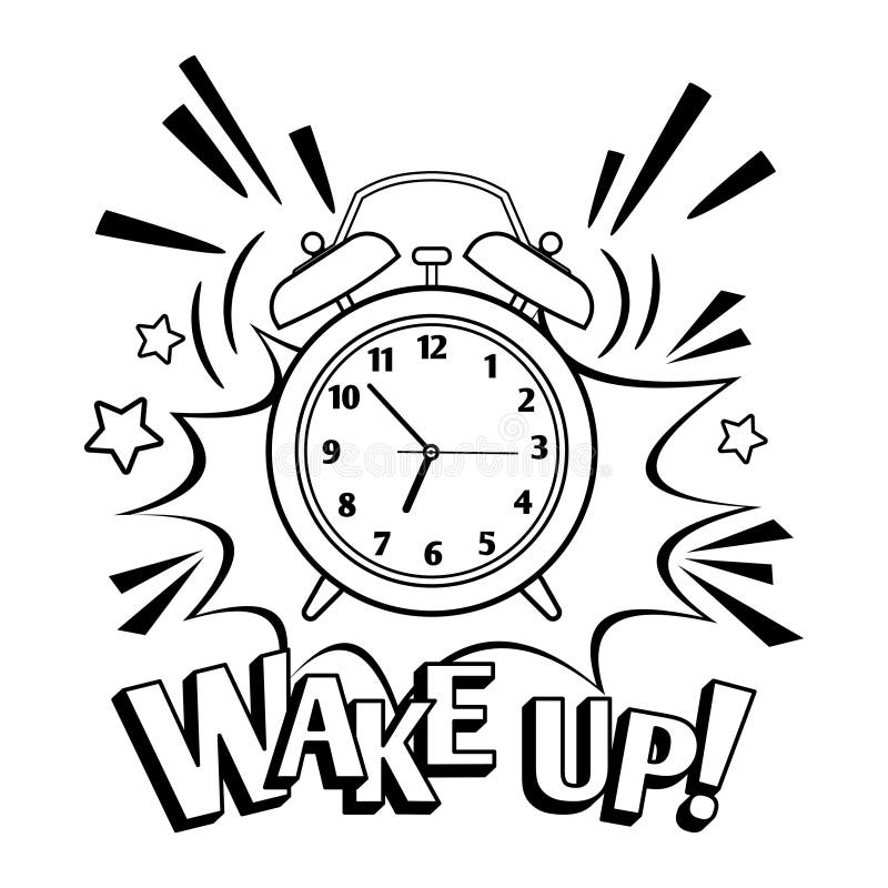 Cartoon Alarm Clock Isolated on White Stock Vector - Illustration of ...