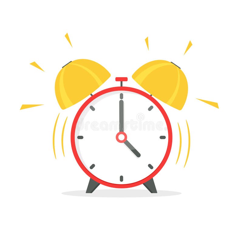 Cartoon Alarm Clock Ringing. Stock Vector - Illustration of single ... Cartoon Alarm Clock Ringing. Stock Vector - Illustration of single ...