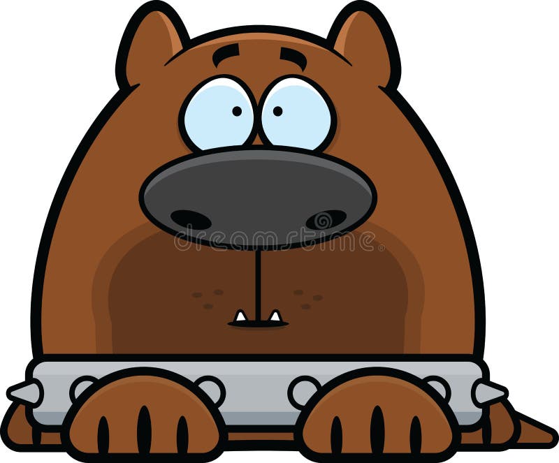 Cartoon Alert Guard Dog stock vector. Illustration of alert - 42228107