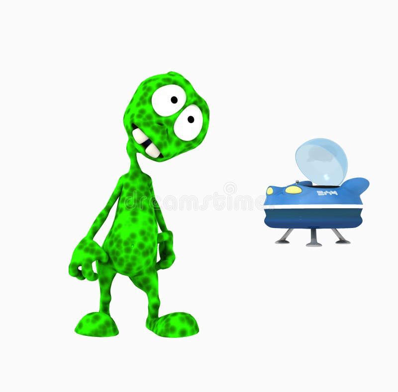 Cartoon alien stock illustration. Illustration of gesture - 10865429
