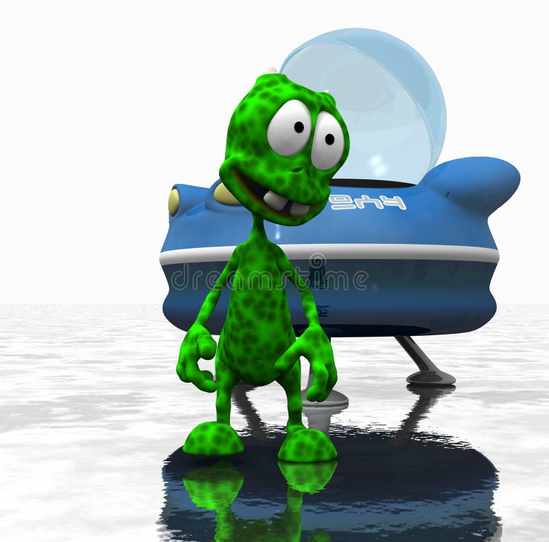Cartoon alien character stock illustration. Illustration of character ...