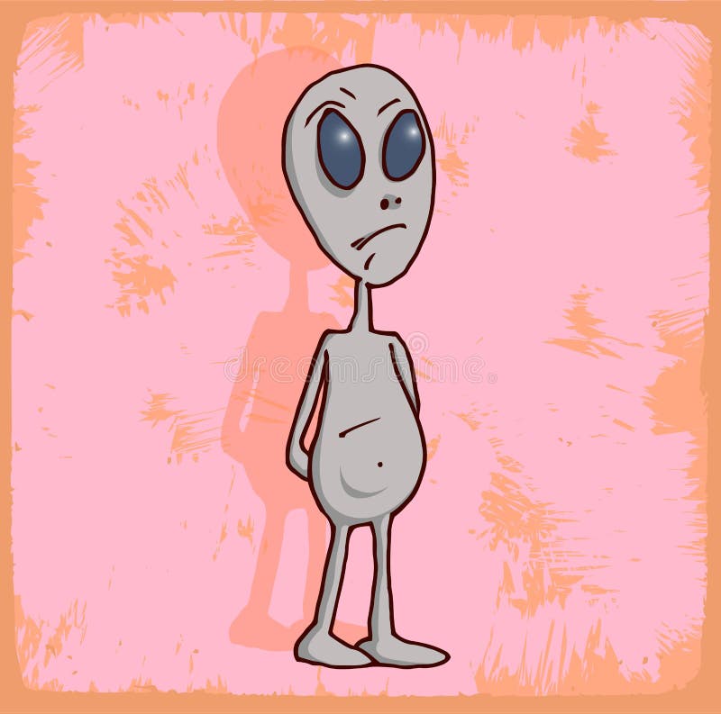 Cartoon Alien Creature, Vector Icon. Stock Vector - Illustration of ...