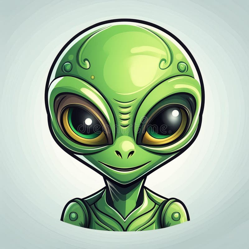 A cartoon Alien stock illustration. Illustration of head - 320324546