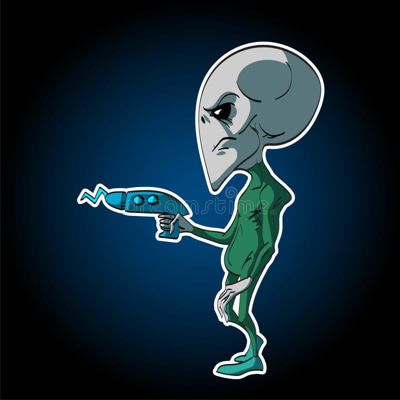 Cartoon Alien Illustration stock illustration. Illustration of crash ...