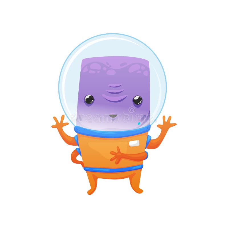 Cartoon Alien Illustration stock vector. Illustration of survive ...