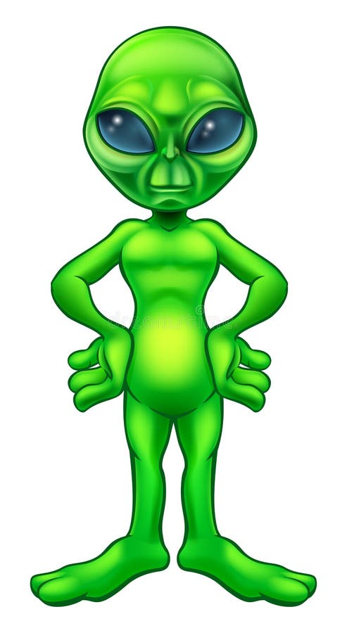 Cartoon Alien stock vector. Illustration of little, happy - 75836172