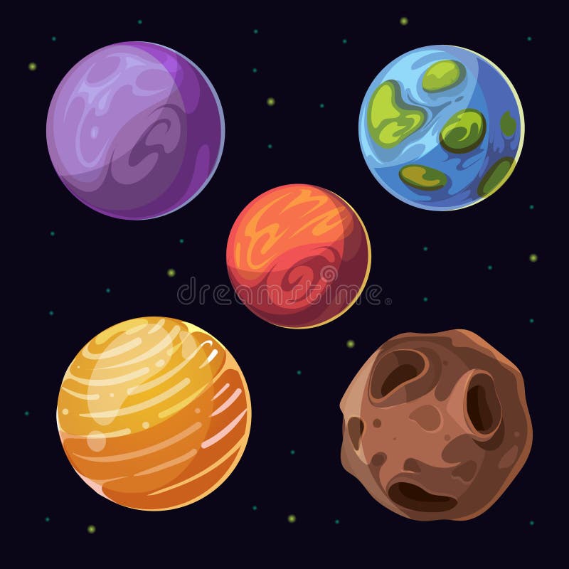 Colored Cartoon Planets Stock Illustrations – 420 Colored Cartoon ...