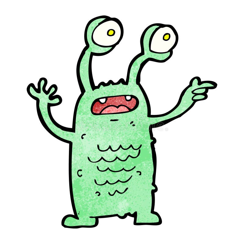 Cartoon alien stock illustration. Illustration of drawing - 38075284