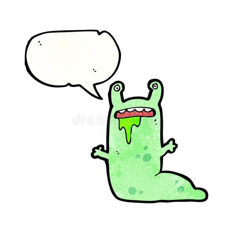 Cartoon alien slug monster stock vector. Illustration of grunge - 38049959