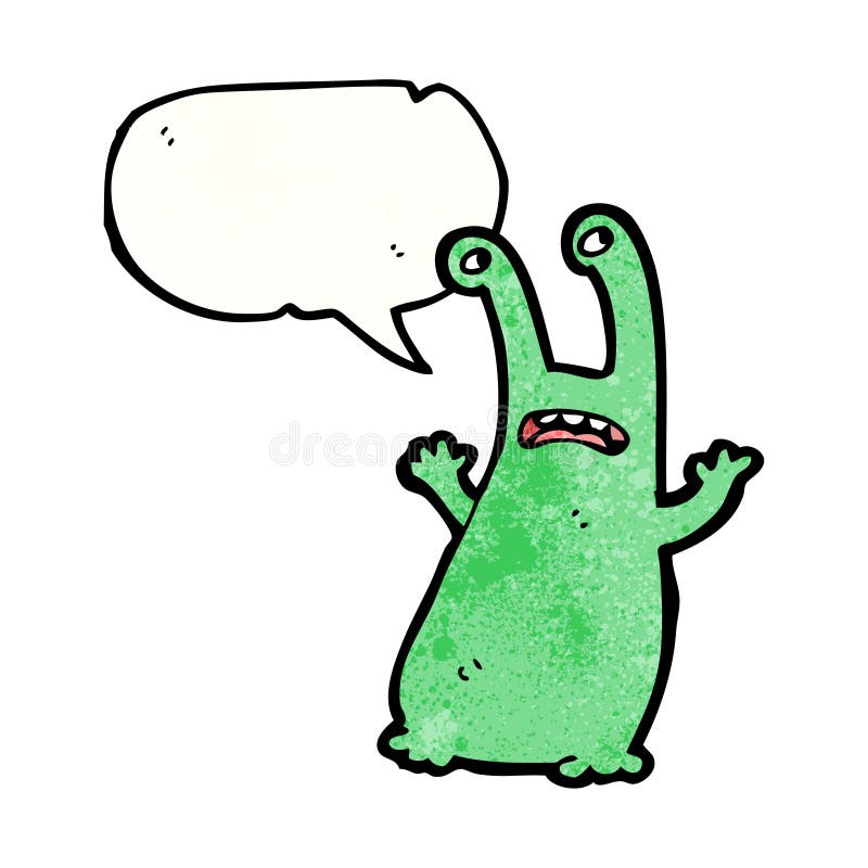 Cartoon alien slug monster stock vector. Illustration of grunge - 38049979