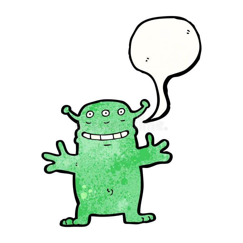 Cartoon alien spaceman stock vector. Illustration of talking - 38050210