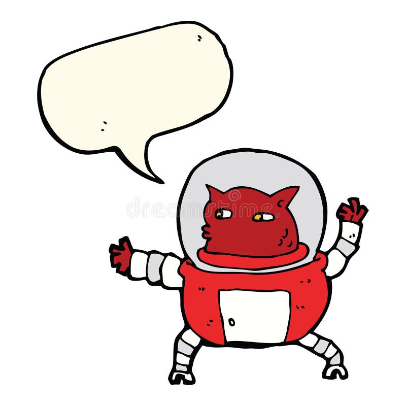 Cartoon Alien with Speech Bubble Stock Illustration - Illustration of ...