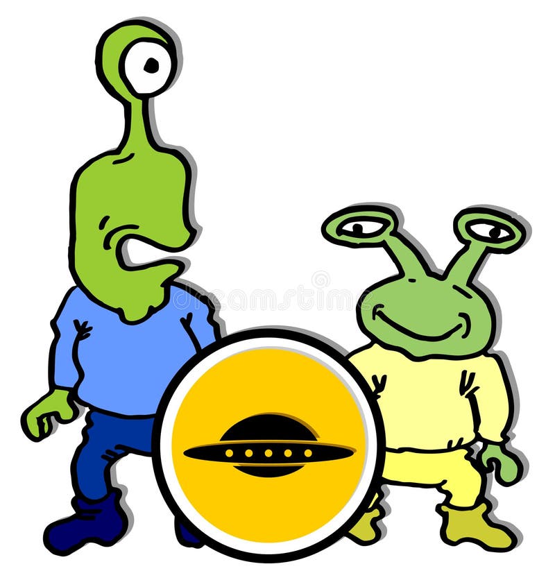 Cartoon alien symbol stock vector. Illustration of fiction - 243615779