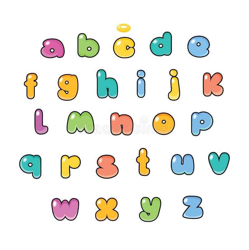 Cartoon alphabet typeface stock illustration. Illustration of doodle ...