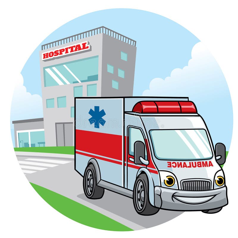 Cartoon Ambulance Car stock vector. Illustration of health - 22915564