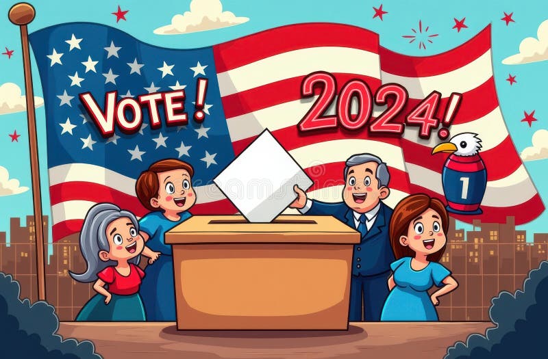 Cartoon about the American Elections at 17-5-2024 Stock Illustration ...