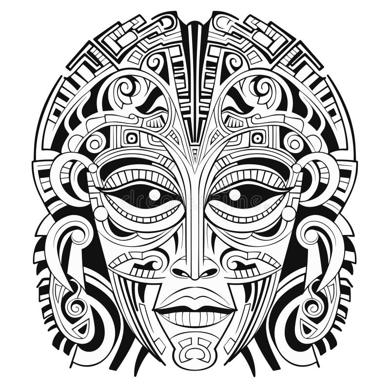 Cartoon Ancient Egyptian Pharaoh Face Mask Zentangle Stock Vector ...