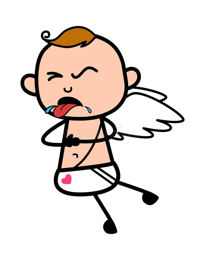 Cartoon Angel Choking stock illustration. Illustration of unwell ...