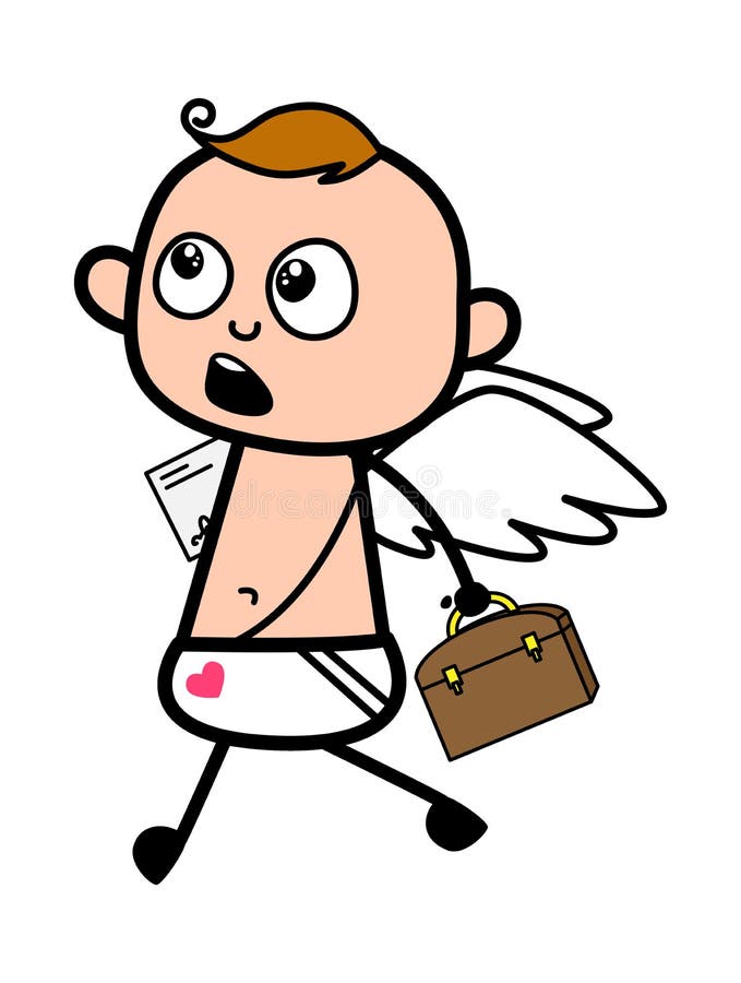 Angel - Office Salesman Employee Cartoon Vector Illustration Stock ...