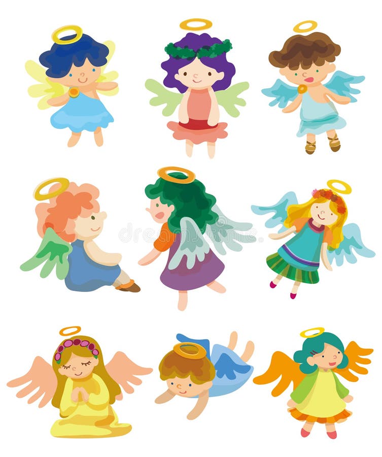Cartoon angel icon stock vector. Illustration of doodle - 17849096