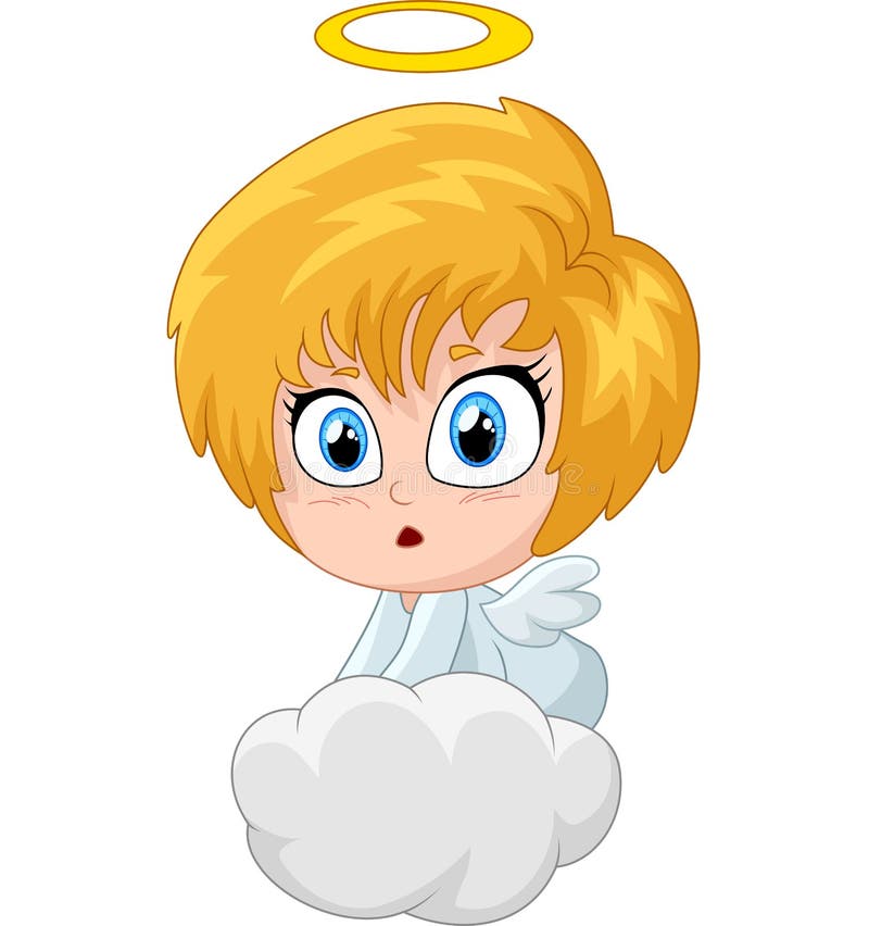 White angel cartoon stock vector. Illustration of beautiful - 33237910