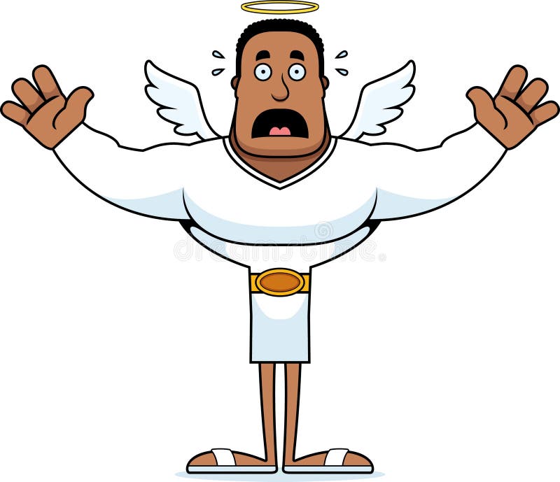 Cartoon Scared Angel stock vector. Illustration of clipart - 116223575