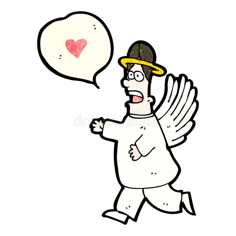 Cartoon Angel with Speech Bubble Stock Vector - Illustration of talking ...