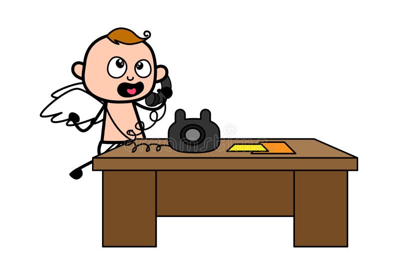 Angel Talking Unamused Face Cartoon Stock Illustration - Illustration ...