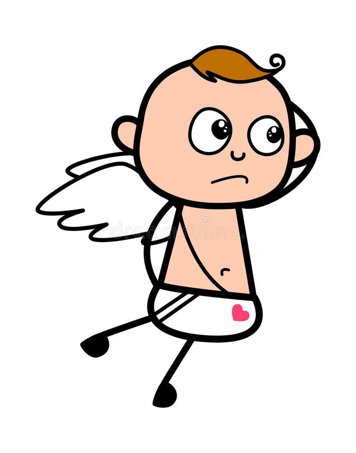 Shocked Angel Cartoon stock illustration. Illustration of surprised ...