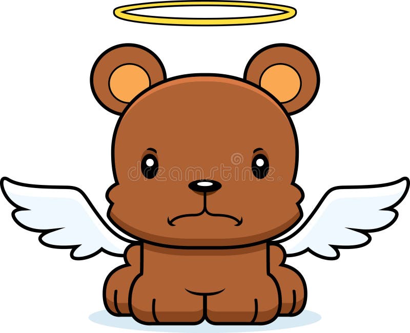 Bear Angel stock vector. Illustration of animal, angel - 12549383