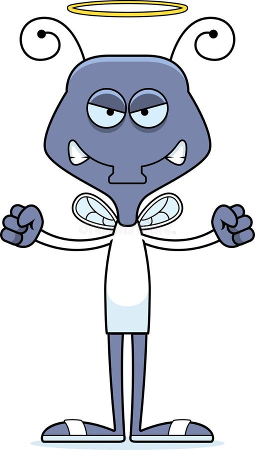 Cartoon Angry Angel Fly stock vector. Illustration of graphic - 55431330