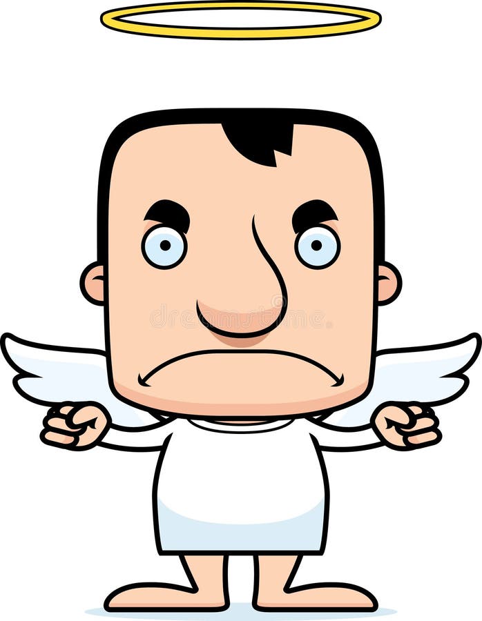 Cartoon Angry Angel Man stock vector. Illustration of clipart - 55342239