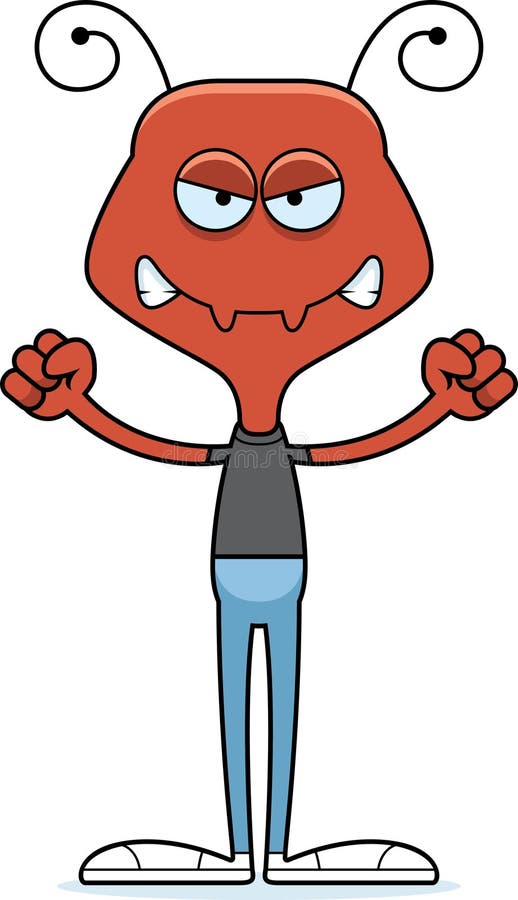 Cartoon Angry Ant stock vector. Illustration of graphic - 55428586